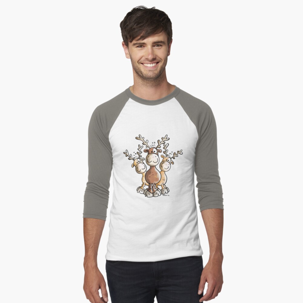 "Three Funny Reindeers" Art Print for Sale by modartis | Redbubble