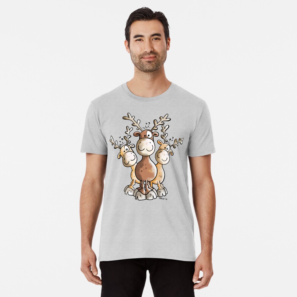 "Three Funny Reindeers" Art Print for Sale by modartis | Redbubble