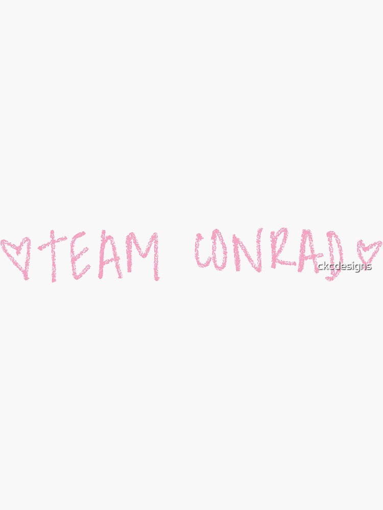 "Team Conrad TSITP Sticker" Sticker for Sale by ckcdesigns | Redbubble