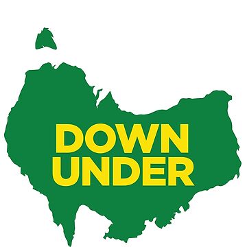 "Down Under Map" Sticker for Sale by POLYM4TH | Redbubble