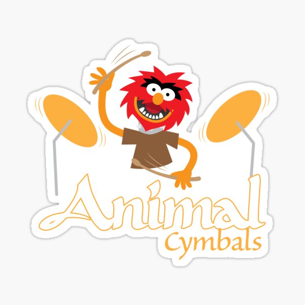 "Animal Cymbals" Sticker for Sale by MustardSoda | Redbubble
