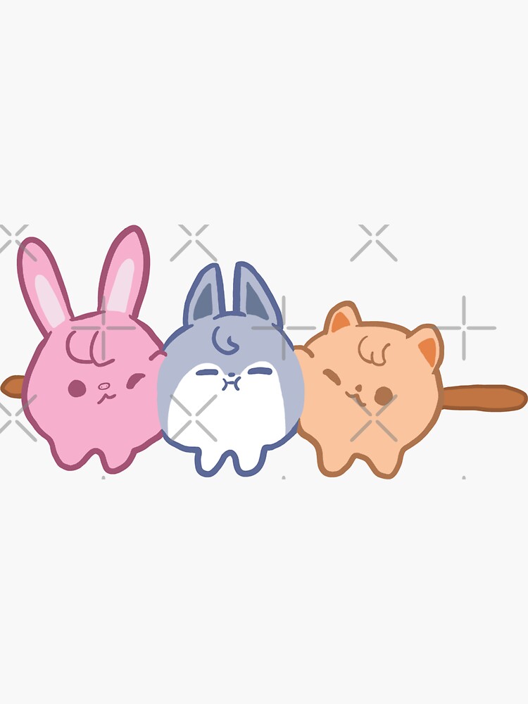 "3RACHA Mochi Stick SKZOO Stray Kids" Sticker for Sale by ETCollections ...