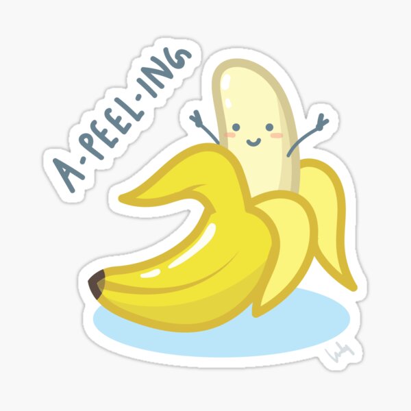 "Appealing Banana Pun (Apeeling)" Sticker for Sale by lintida | Redbubble