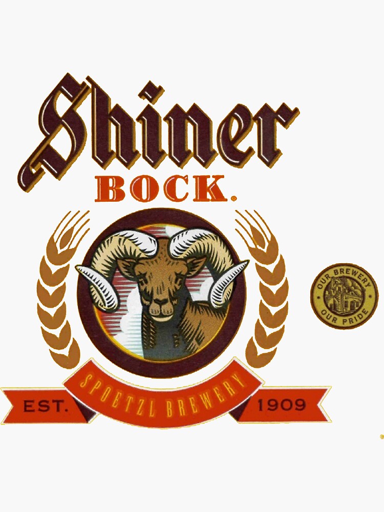 "Shiners-Bock-Beer-Shiners-Texas Logo" Sticker for Sale by ...