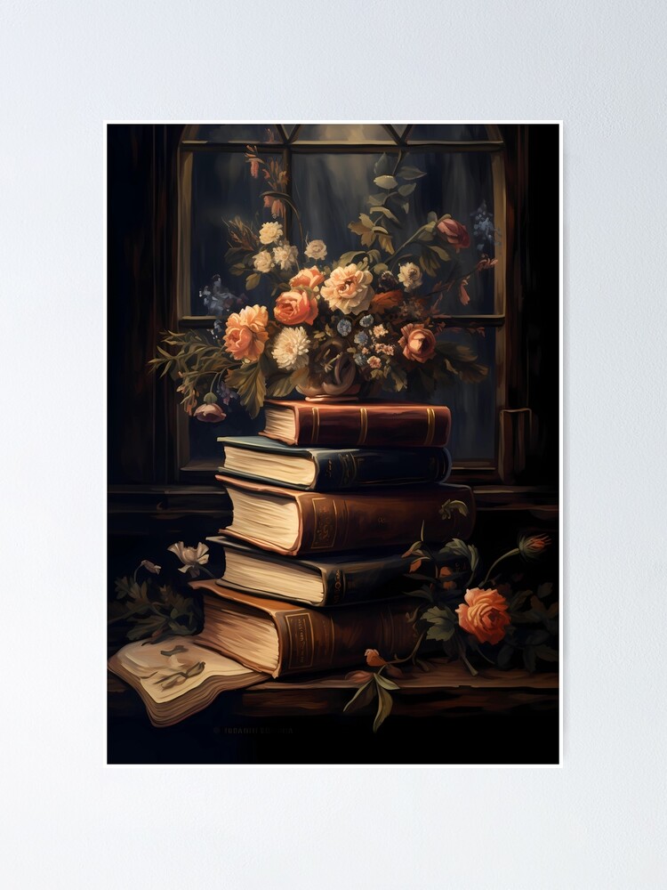 "Secret library victorian art dark academia gothic cottagecore decor ...
