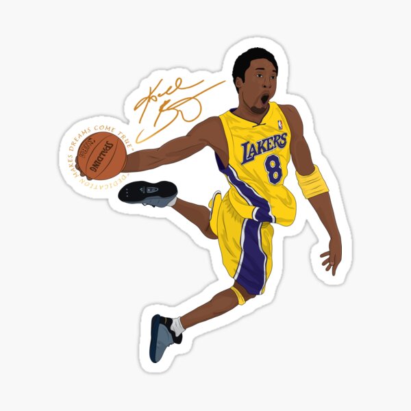 "Kobe Bryant digital illustration" Sticker for Sale by fmmdesign ...