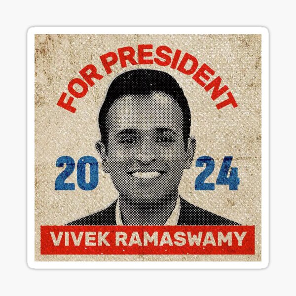 "vivek ramaswamy election, President 2024" Sticker for Sale by RUBJAY ...