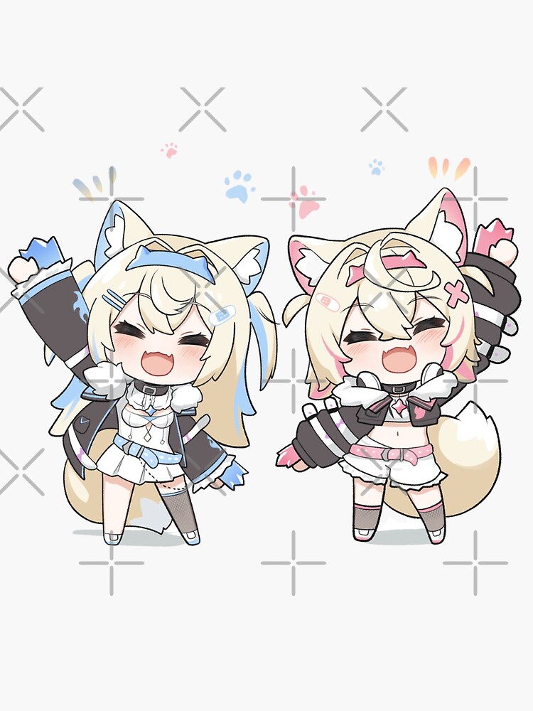 "FUWAMOCO - HoloAdvent " Sticker for Sale by Svendaa | Redbubble