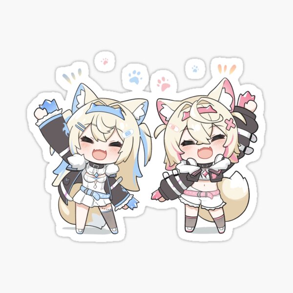 "FUWAMOCO - HoloAdvent " Sticker for Sale by Svendaa | Redbubble