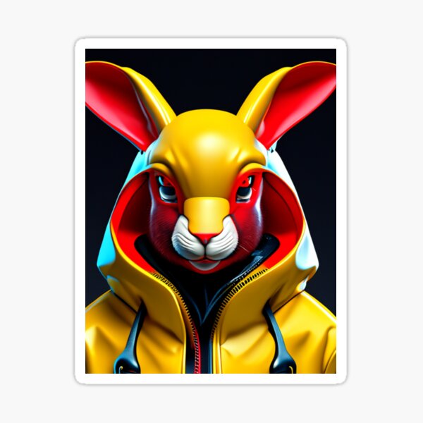 "Rabbit Were" Sticker by Mootata | Redbubble