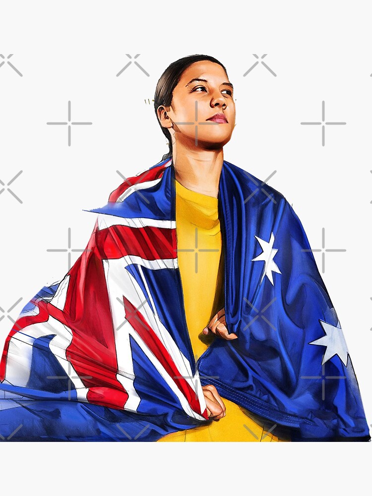 "Sam Kerr Australia" Sticker for Sale by maximinano100k | Redbubble