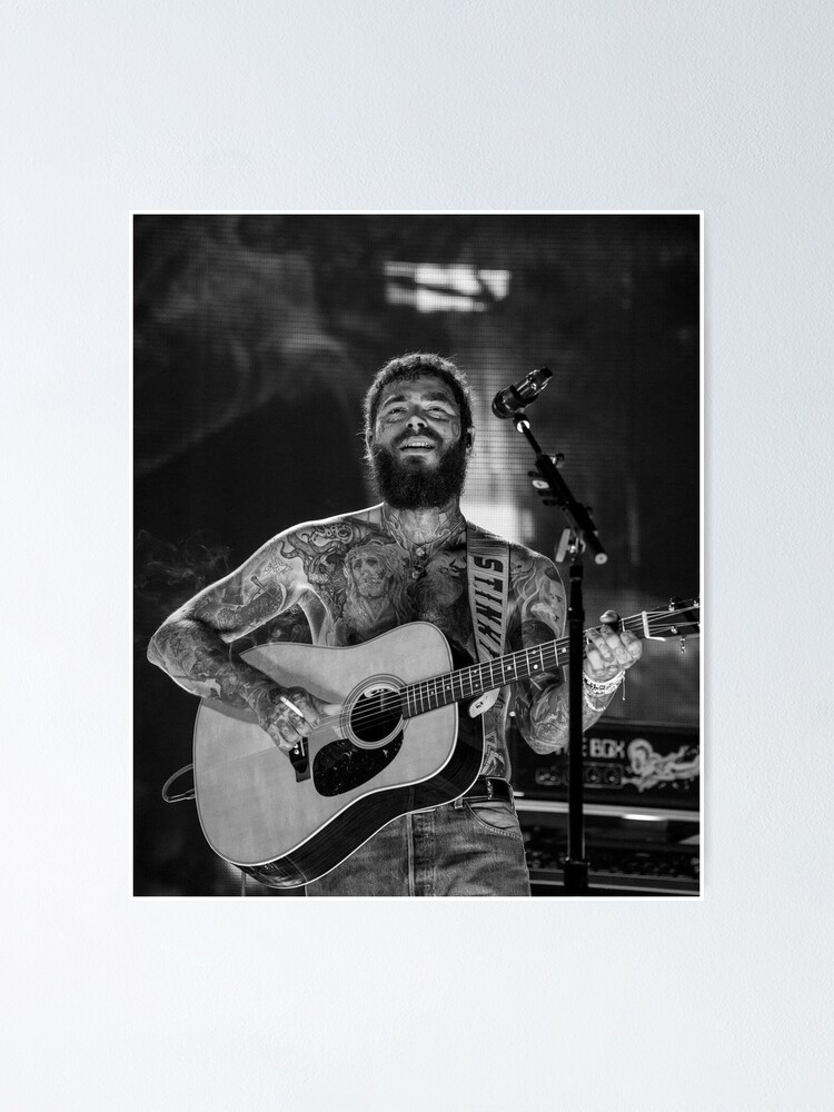 "Post playing guitar" Poster for Sale by kekoga | Redbubble