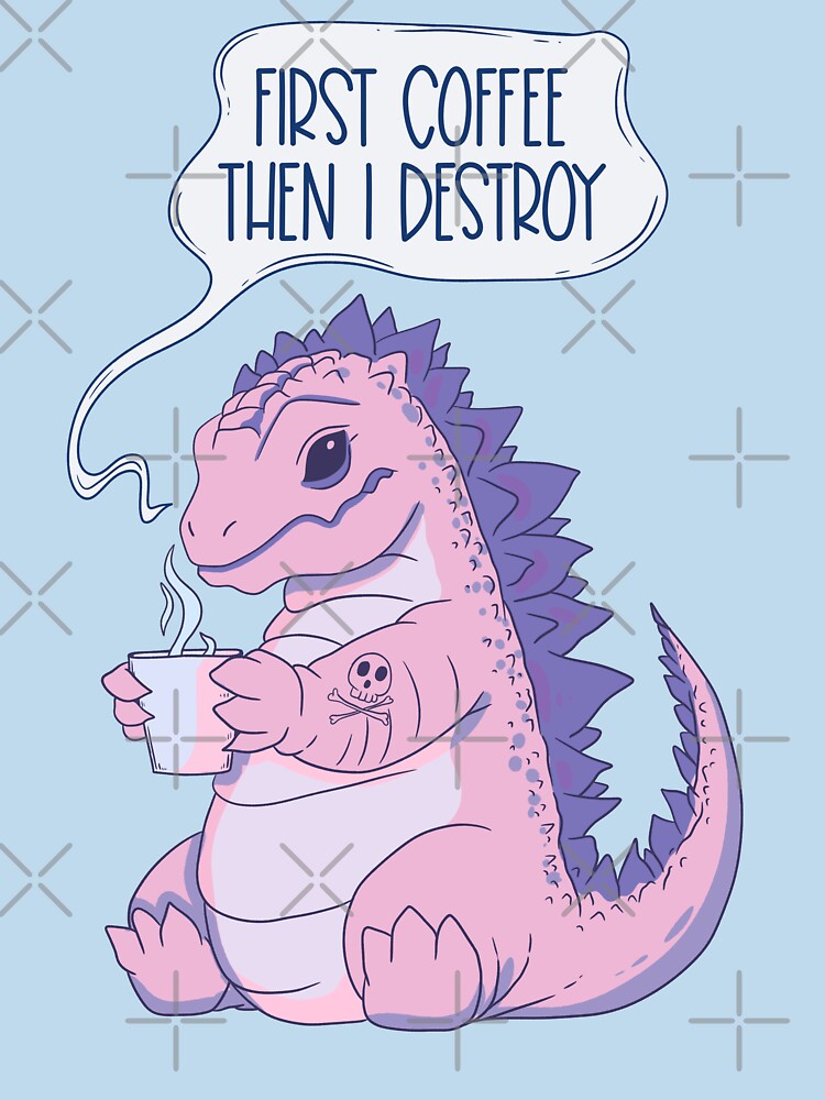 "First coffee then I destroy" Essential T-Shirt for Sale by jess1586 ...