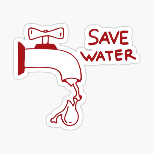 "save water - Save Earth" Sticker by vargass street | Redbubble