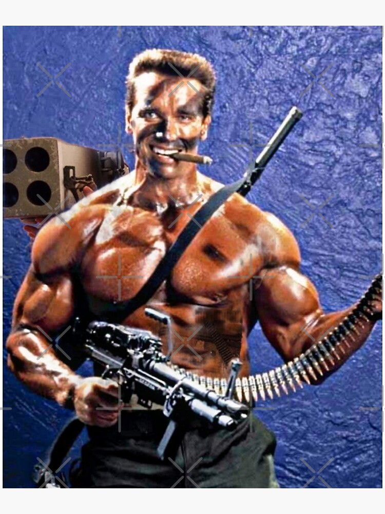 "Arnold Schwarzenegger Commando 1985" Poster for Sale by Capellocci ...