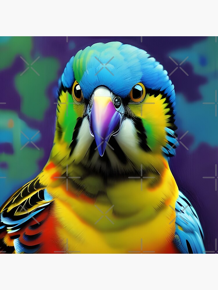 "Colourful Budgie, Ai Generated Art " Poster for Sale by AC Chidiac ...