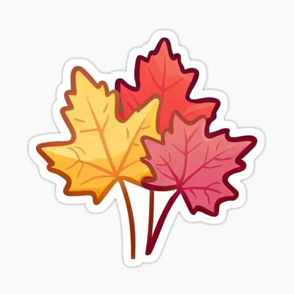 "Maple Leaves Stickers" Sticker for Sale by PastelMemories | Redbubble