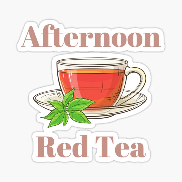"Afternoon Red Tea" Sticker for Sale by Rhmony | Redbubble