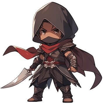 "Cute Assassin Rogue Hero" Sticker for Sale by SundayDonuts | Redbubble