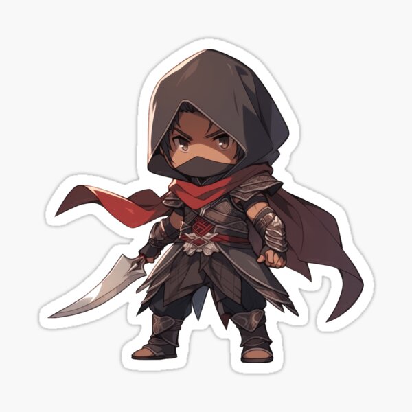 "Cute Assassin Rogue Hero" Sticker for Sale by SundayDonuts | Redbubble