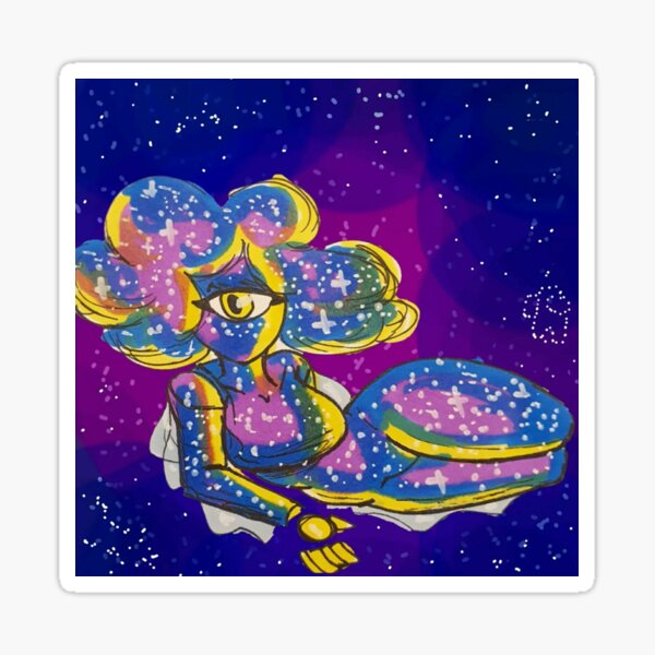 "Celestia the Galaxy Girl" Sticker for Sale by PigForday | Redbubble