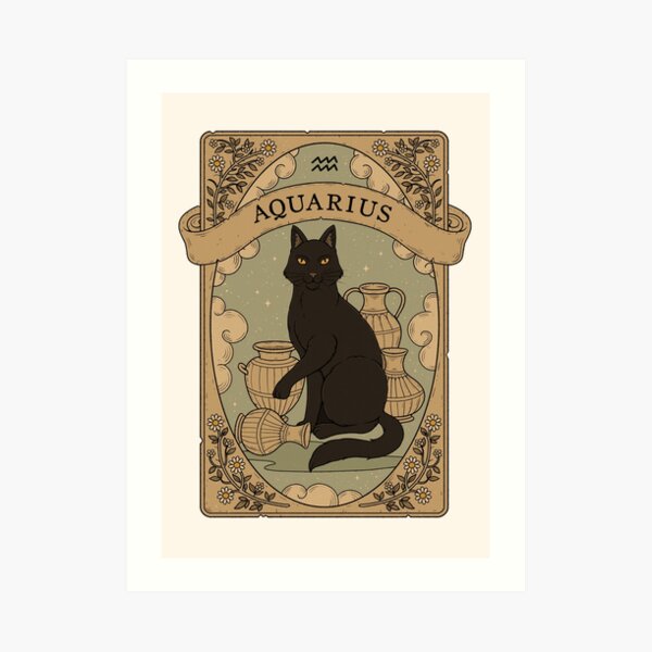 "Aquarius - Cats Astrology" Art Print for Sale by Thiago Corrêa | Redbubble