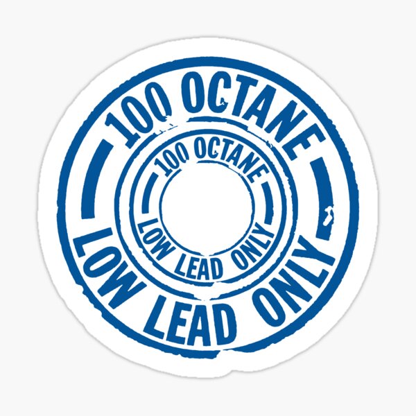 "100LL Only Airplane Pilot Sticker" Sticker for Sale by RealPilotDesign ...