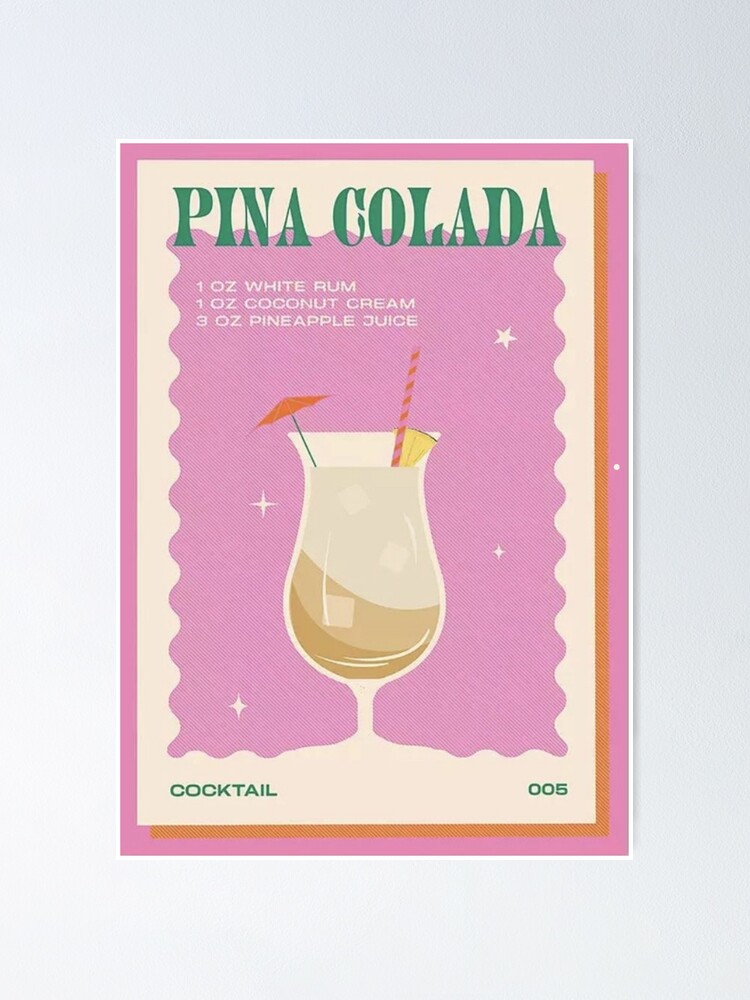 "Pina colada" Poster for Sale by romirdrigz | Redbubble