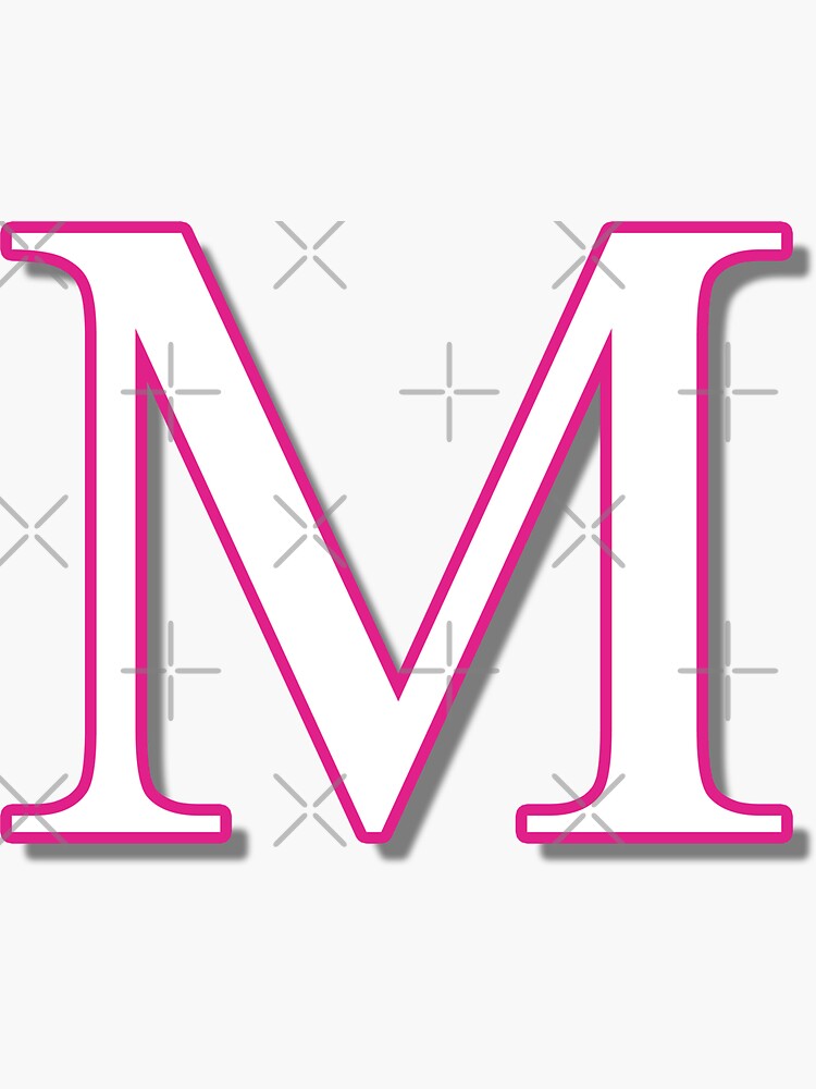 "Mu - Greek Letter - Pink Border" Sticker for Sale by thebigleebowski ...