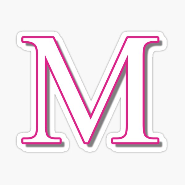 "Mu - Greek Letter - Pink Border" Sticker for Sale by thebigleebowski ...