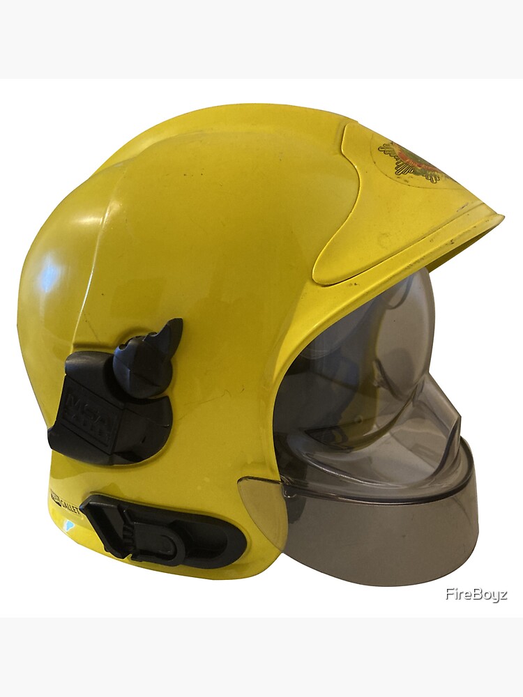 "Firefighter Helmet Firemans Helmet Gallet Fire Helmet" Sticker for ...