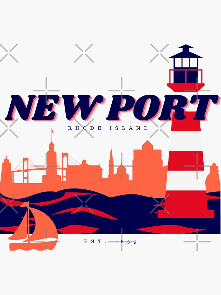 "Abstract New Port Rhode Island (for light background)" Sticker for ...