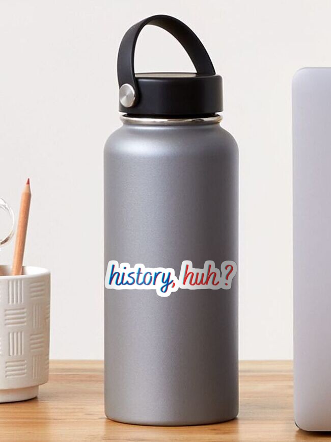 "history huh" Sticker for Sale by WonderArtistry | Redbubble