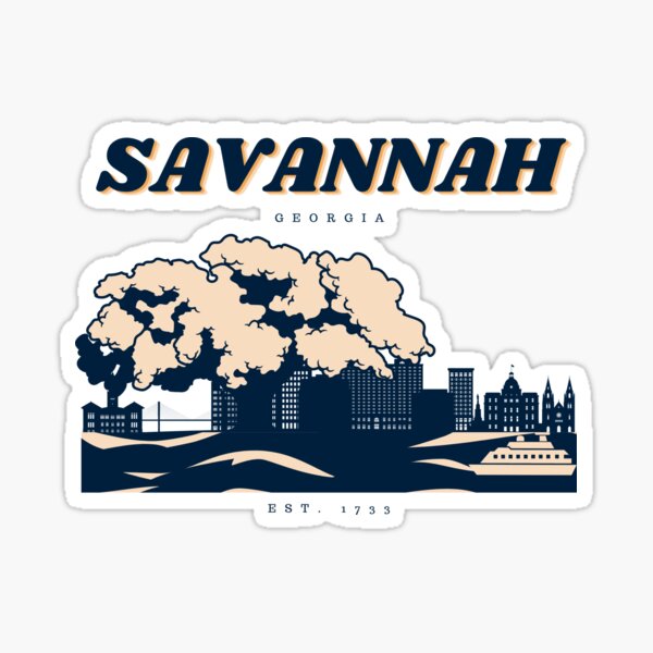 "Abstract Savannah Georgia (for light background)" Sticker for Sale by ...