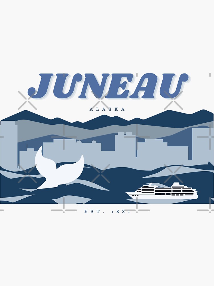 "Abstract Juneau Alaska (for light background)" Sticker for Sale by ...