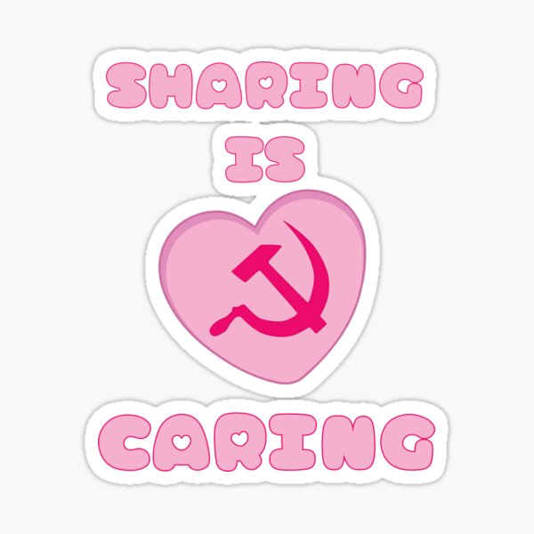 "Sharing is caring " Sticker for Sale by Bbbb---- | Redbubble