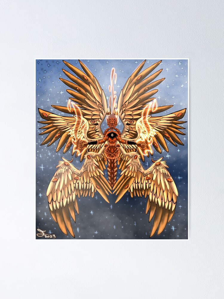 "Biblically accurate seraphim Angel" Poster for Sale by Lightdragon11 ...