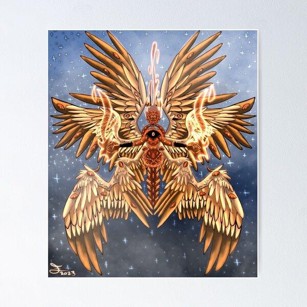 "Biblically accurate seraphim Angel" Poster for Sale by Lightdragon11 ...