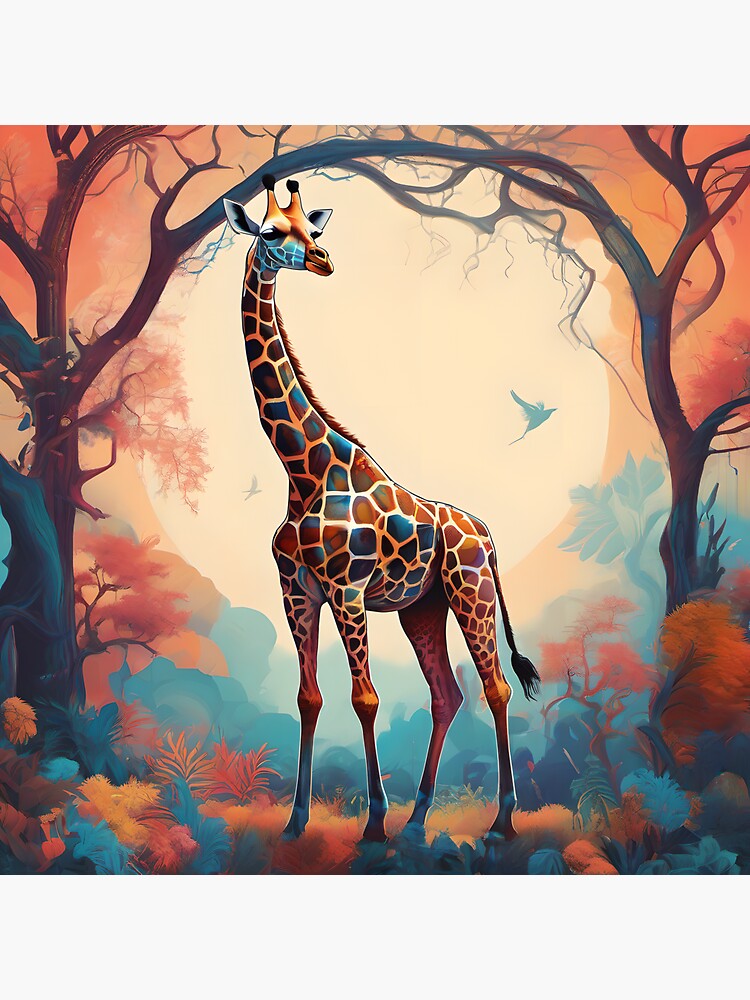 "Alien Giraffe" Sticker for Sale by AbsoluteA | Redbubble