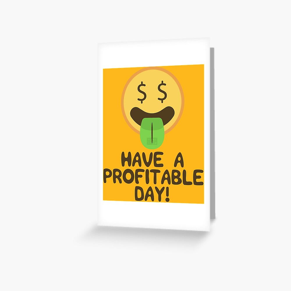 Simple Have A Profitable Day Money Mouth Face Emoji Greeting Card For simple-have-a-profitable-day-money-mouth-face-emoji-greeting-card-for