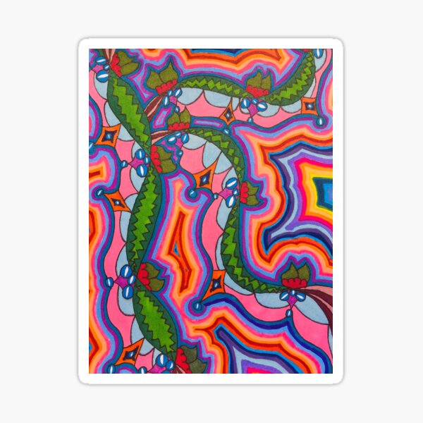 "Abstract Rainbow Thorn Vines" Sticker for Sale by artbyalette | Redbubble