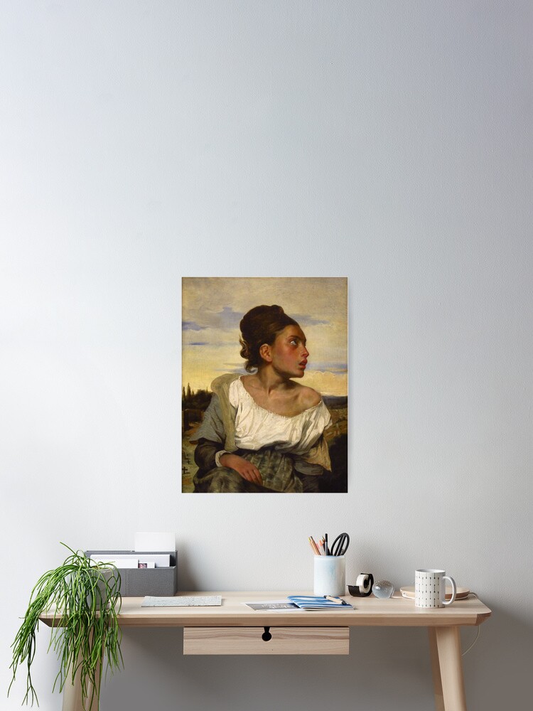 Poster for Sale avec l'œuvre « Orpheline au Cimetière (Jeune Fille ...