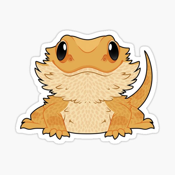 "Central Bearded Dragon" Sticker for Sale by HeckoGeckoArt | Redbubble