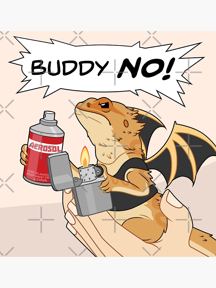 "BUDDY NO - Heckogecko Comic Panel" Sticker for Sale by HeckoGeckoArt ...
