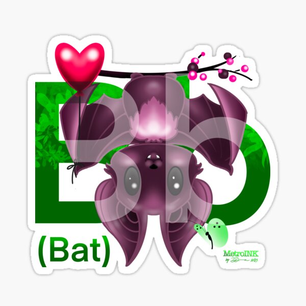 "Alphabet Animals: Bb" Sticker for Sale by MetroInk | Redbubble