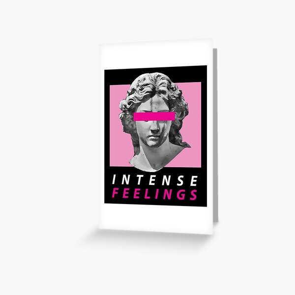 "Vaporwave Aesthetic // Intense Feelings // Statue" Greeting Card by ...