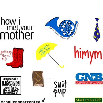"himym s" Sticker for Sale by Stichesbyayo | Redbubble