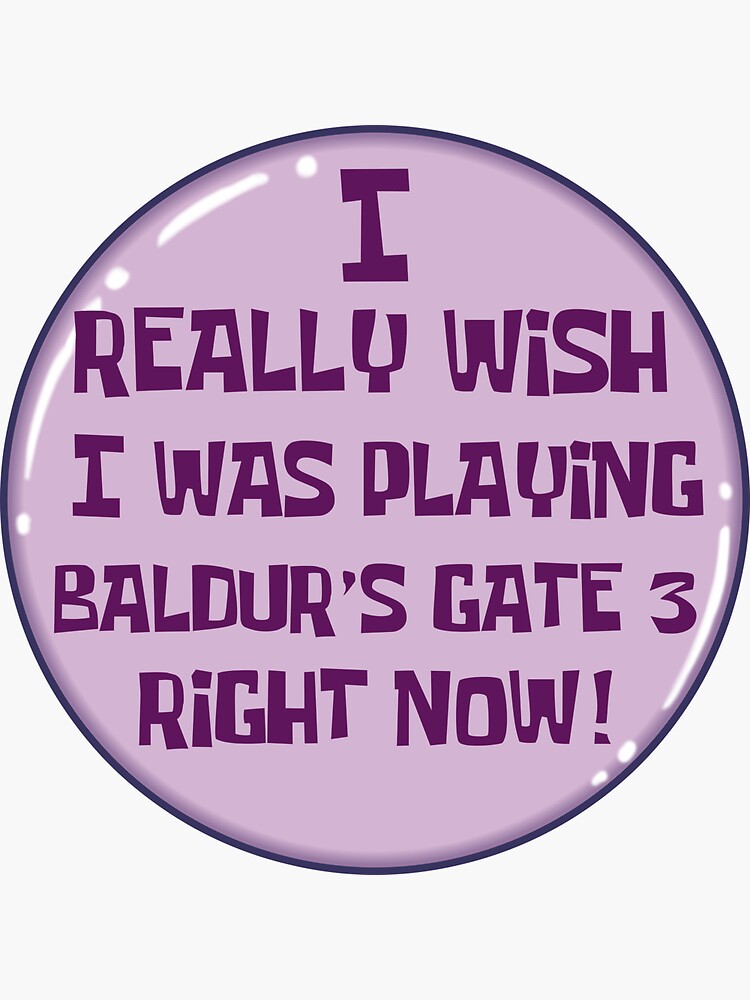 "bg3 button" Sticker for Sale by kiichu | Redbubble