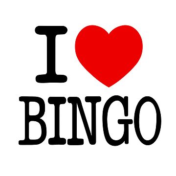 "I Heart Bingo" Sticker for Sale by ky444 | Redbubble