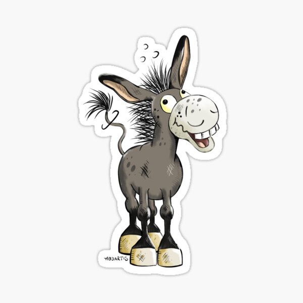 "Funny Laughing Donkey" Sticker for Sale by modartis | Redbubble